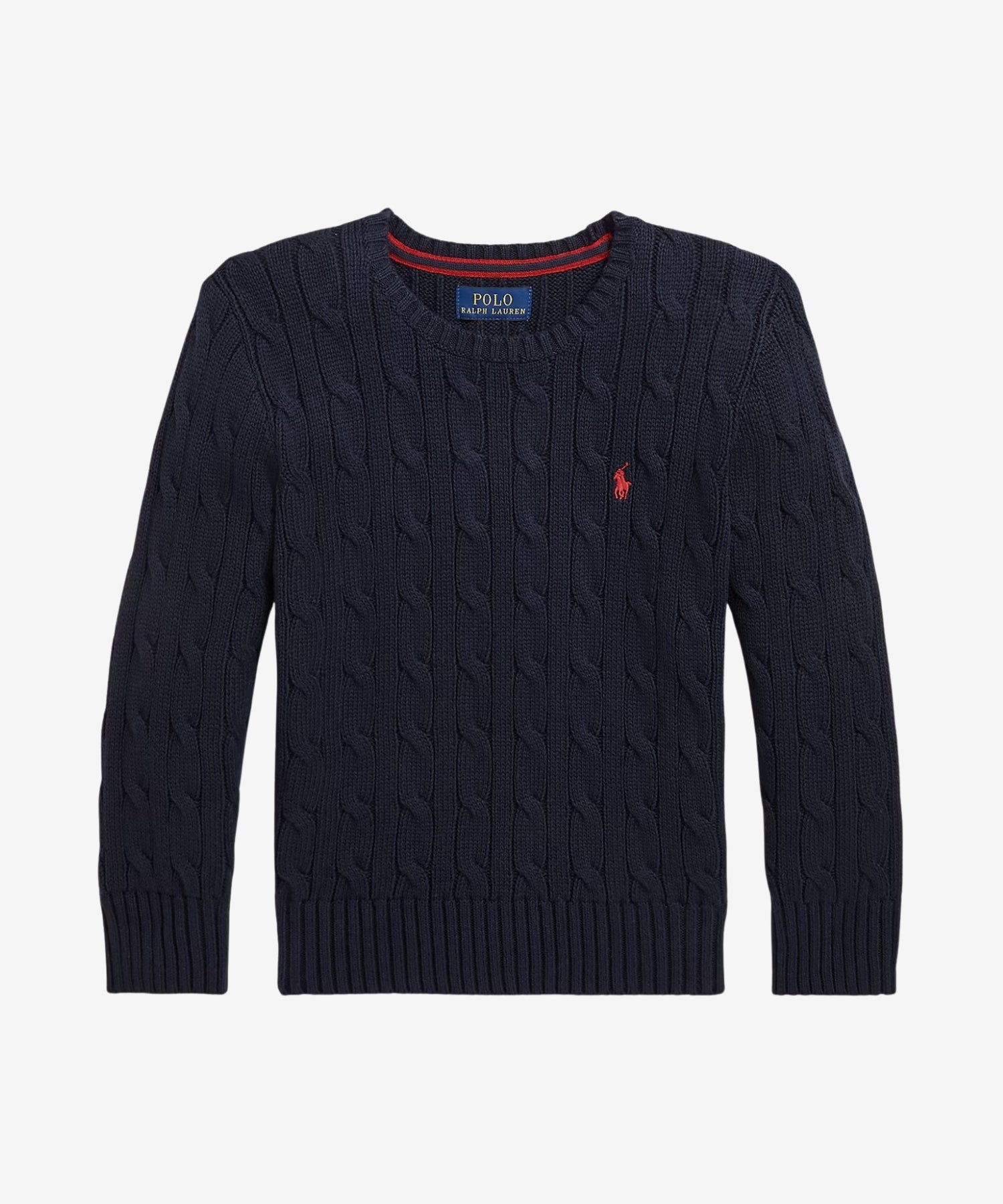 Ralph Lauren Kabelstrik m/Polo Logo - Navy | Kalle Børnetøj & Sko