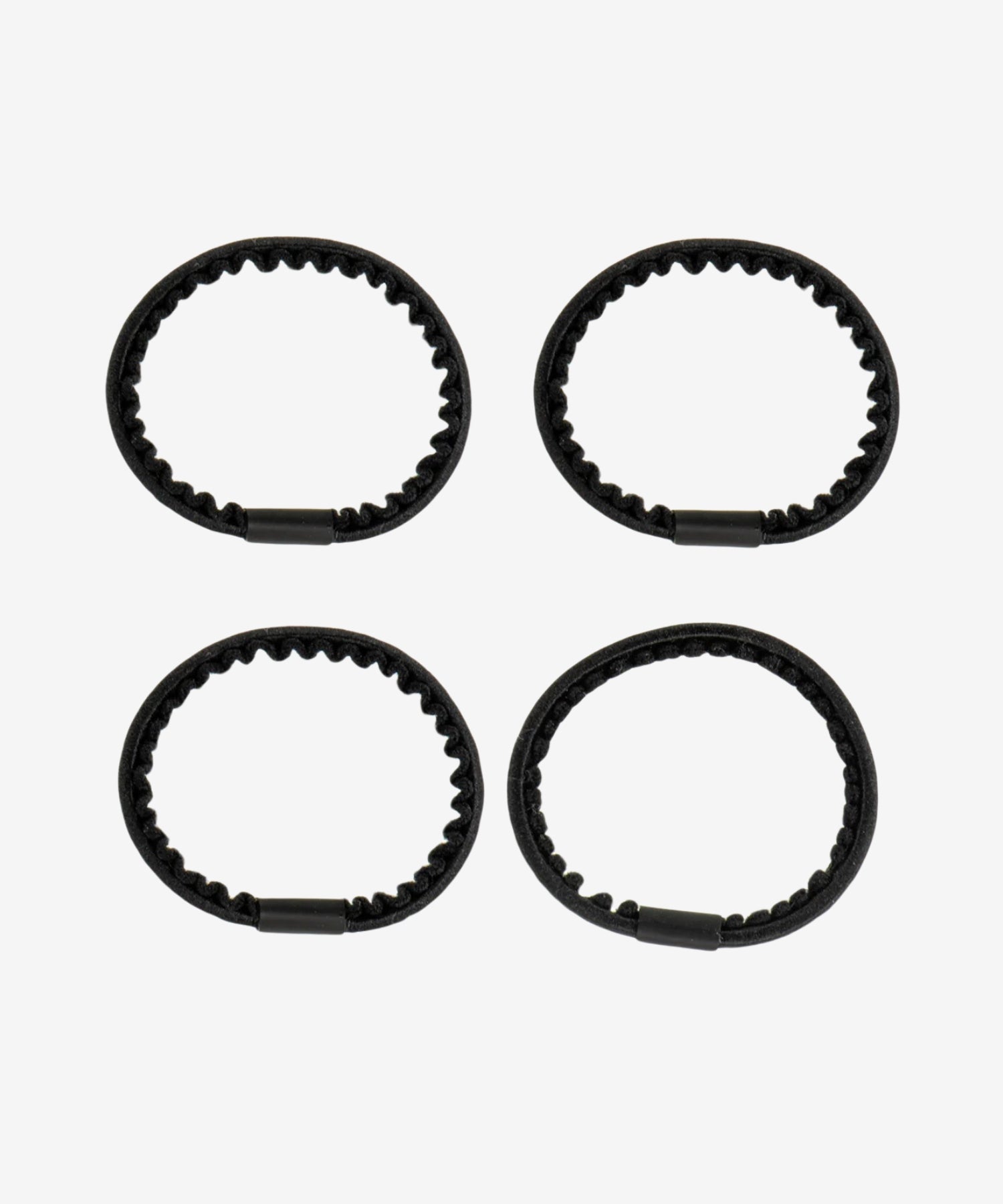 4-pack Kknekki Stor Hårelastik Tynd - Sort